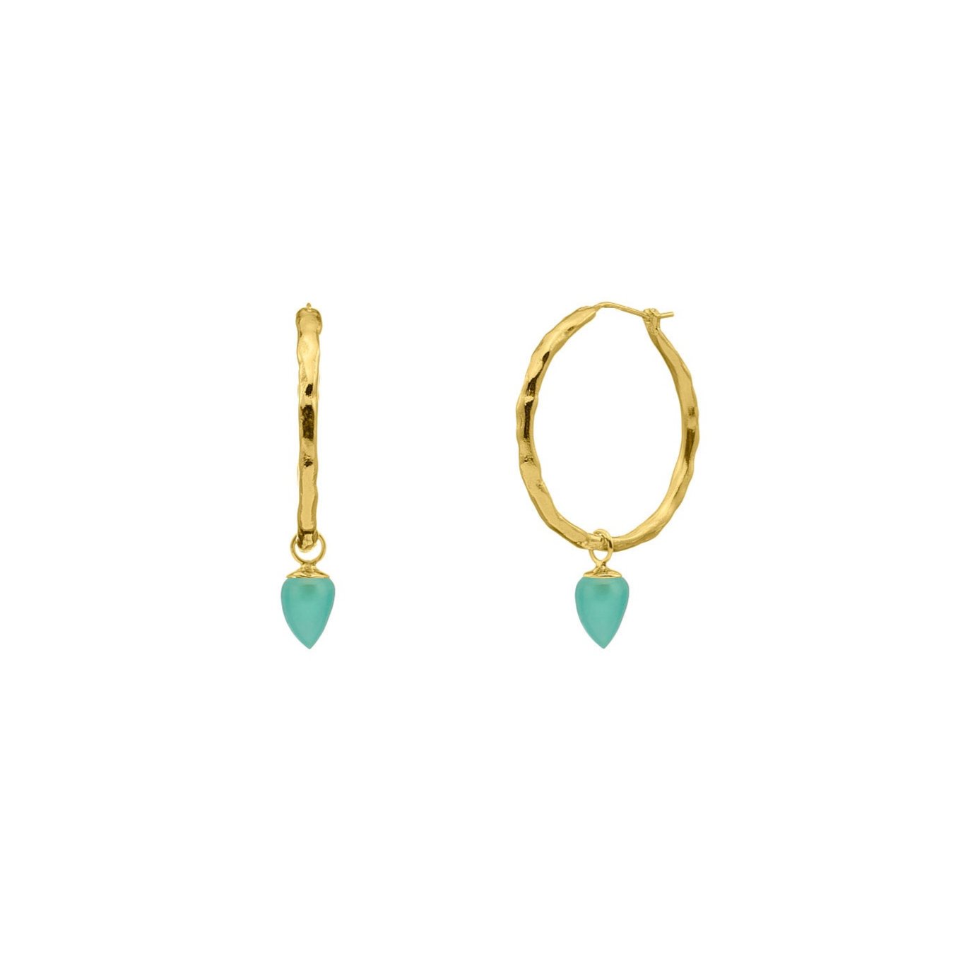 Relic Gemstone Hoops – Juvi Designs